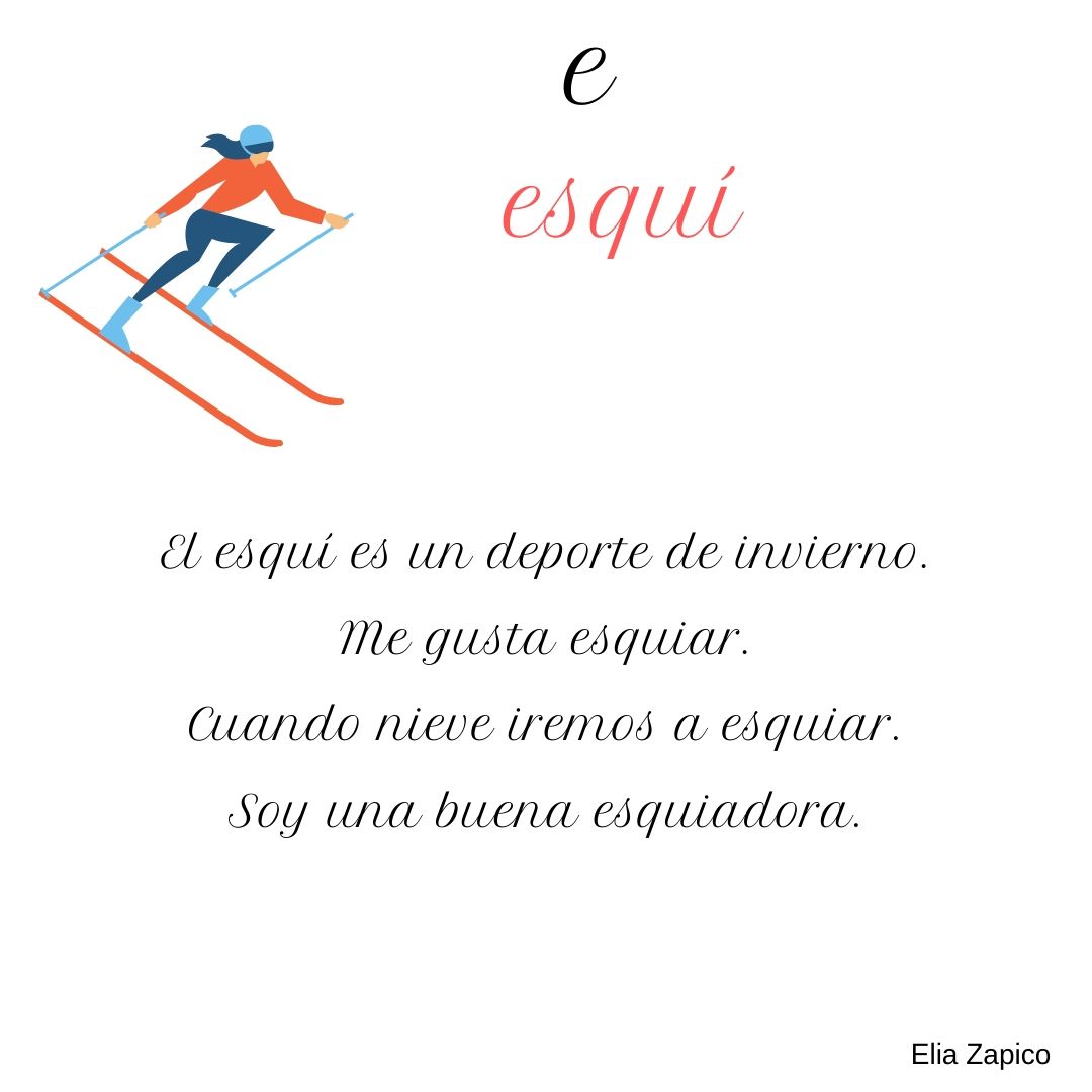 Fichas de lectura: letra e