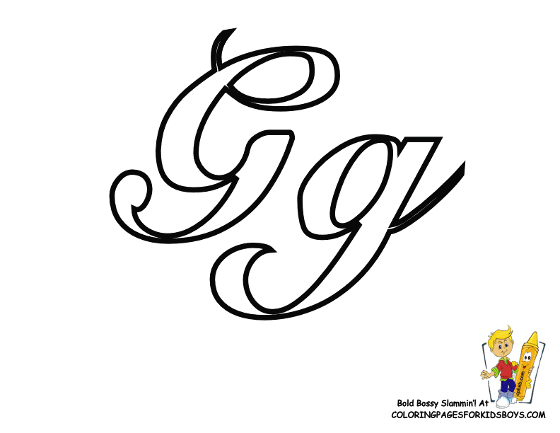Cursive Bubble Letters G - Birthday Letter