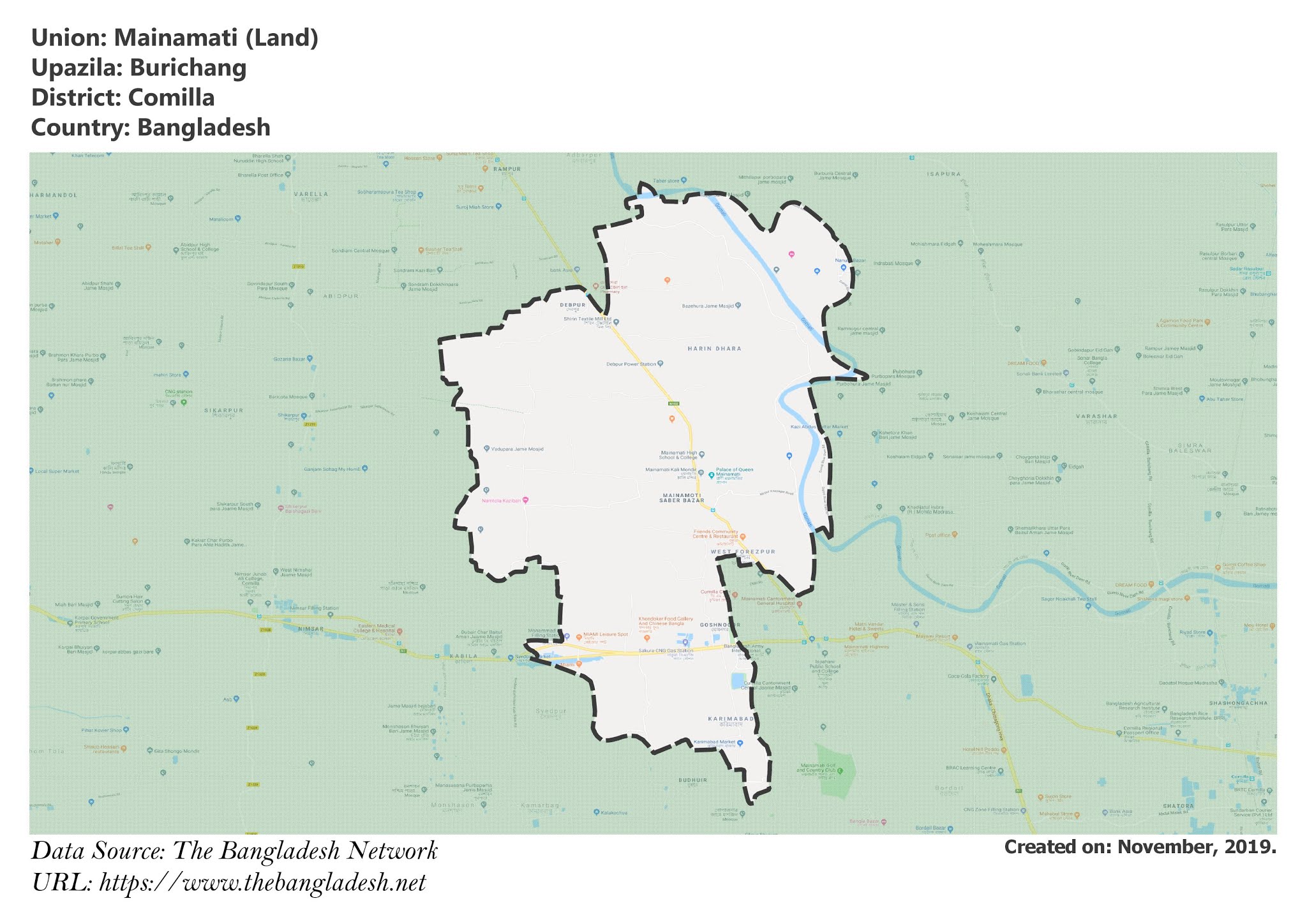 Mainamati Union, Comilla