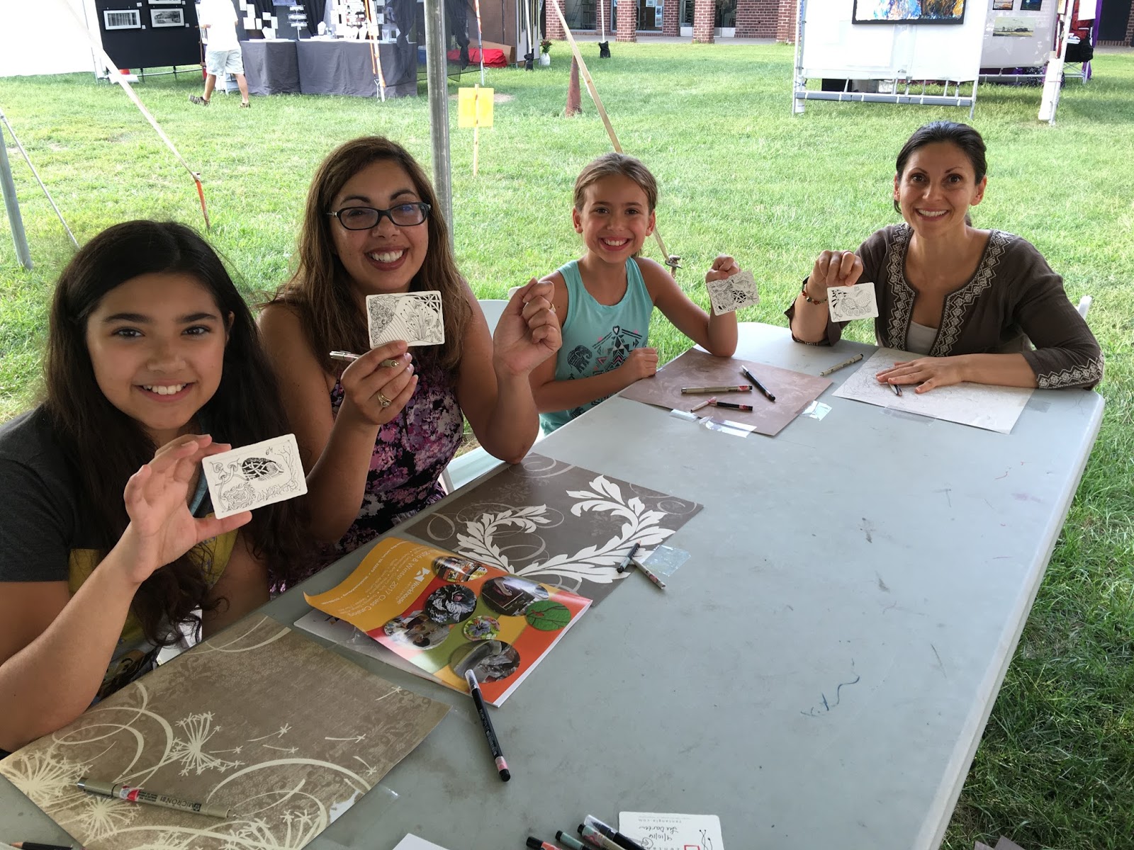 Art Room Blog: Zentanlge Walk-Up Workshop at the Workhouse in Lorton...