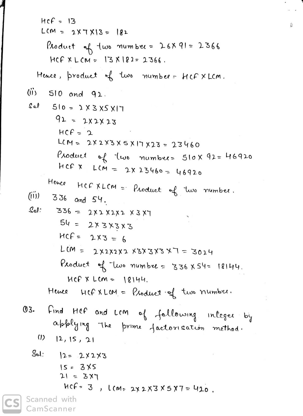 Real Number Handwritten Notes For Class 10th Maths