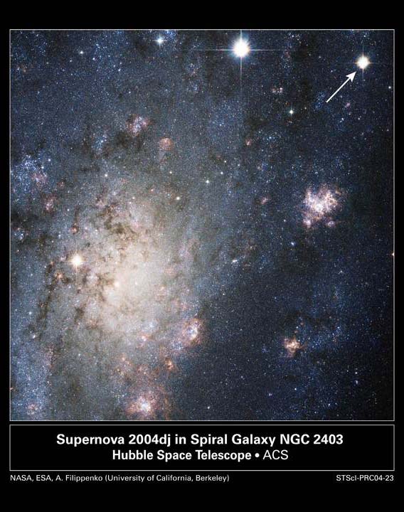 SN 2004dj, Ledakan Supernova Terang di Galaksi NGC 2403