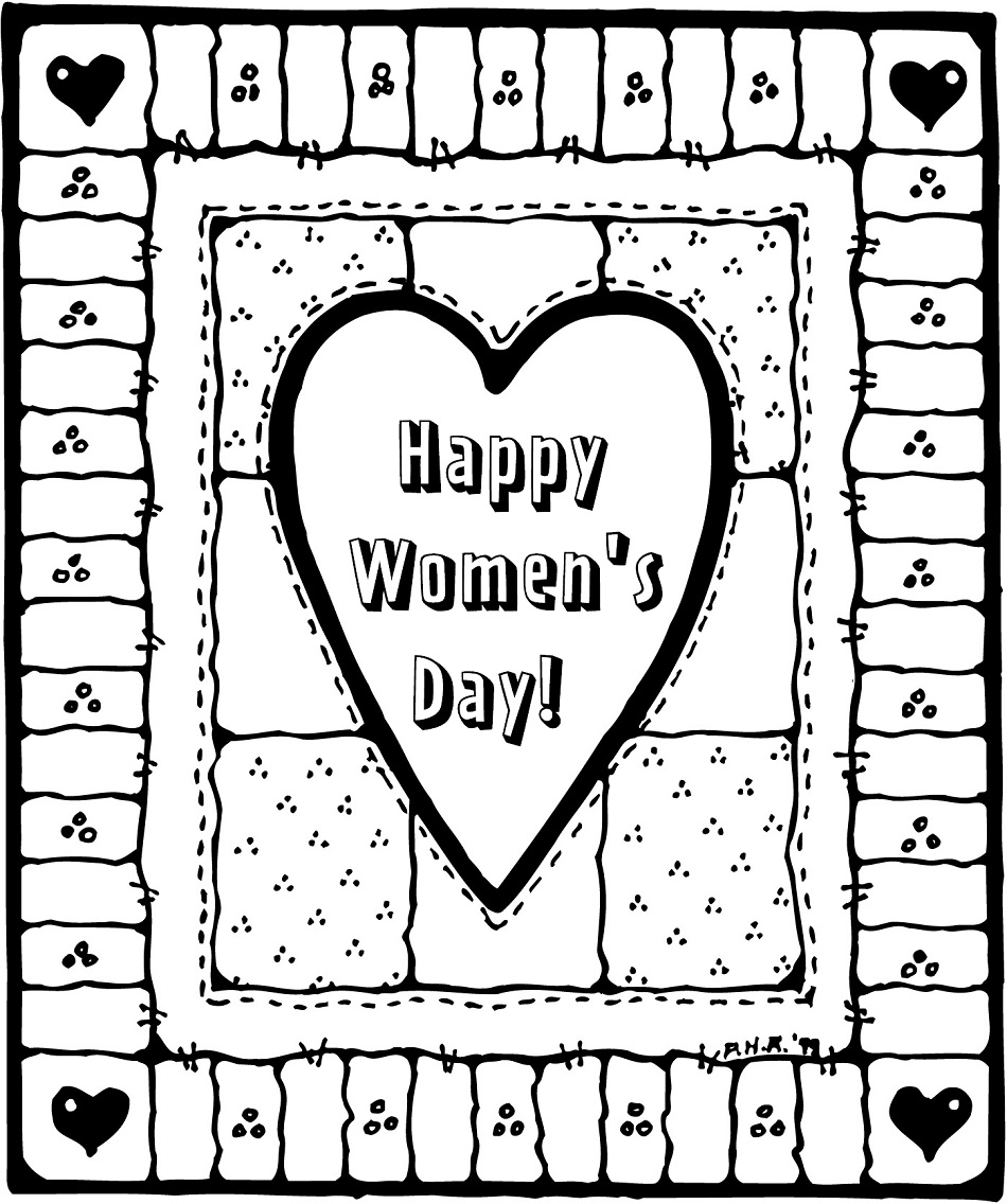 Animations a2z: Women's day coloring pages