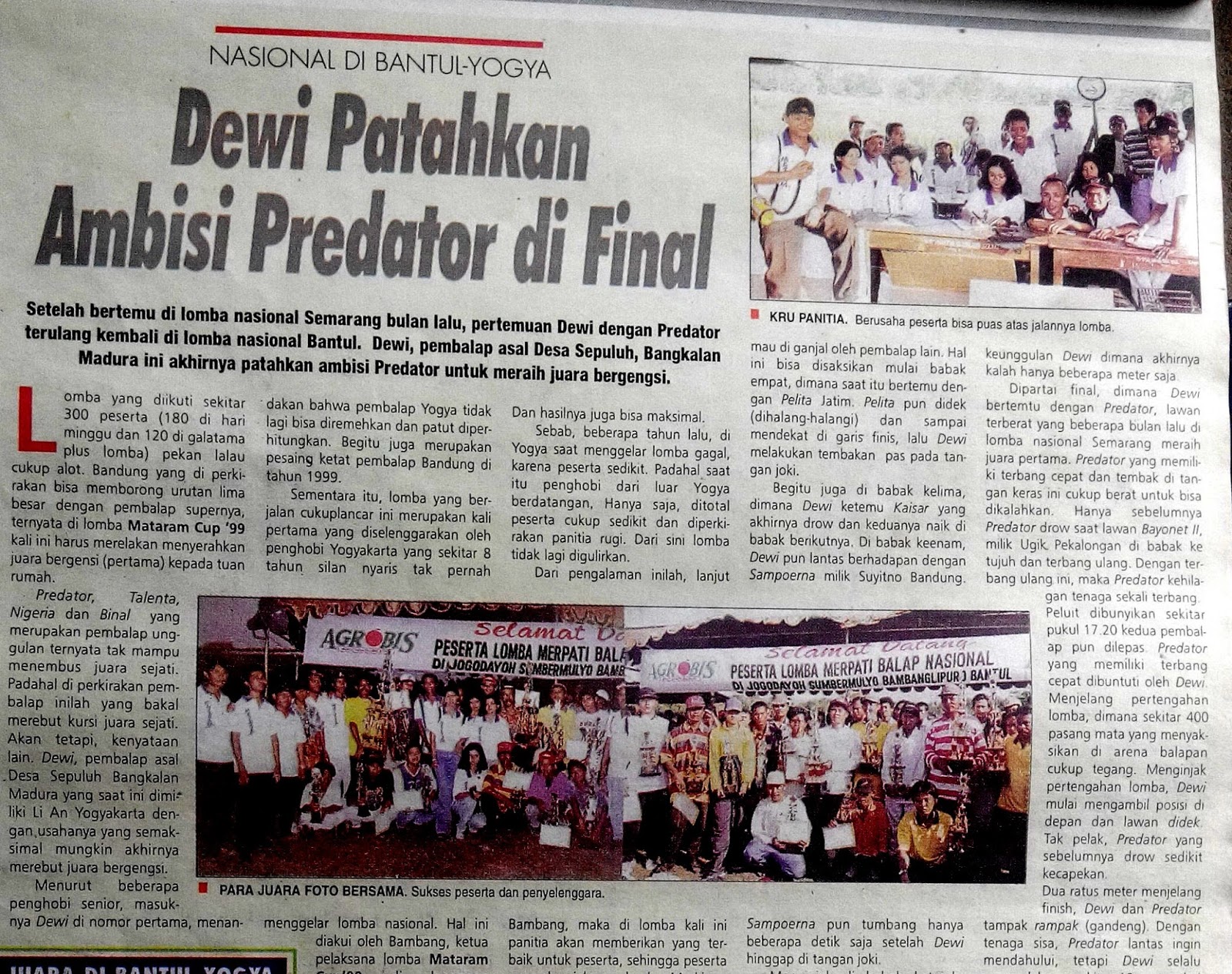 Merpati Balap Legendaris 1999 -- Dewi | Merpati Balap