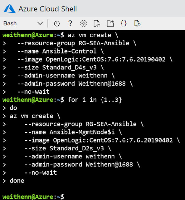 Ansible Journey (02-1) - 手動在 Azure CentOS VM 中安裝 Ansible ~ 不自量力 の Weithenn