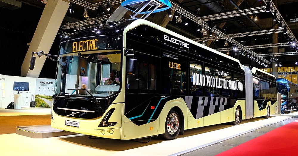 Volvo Buses lanzó un nuevo bus articulado eléctrico en Busworld 2019