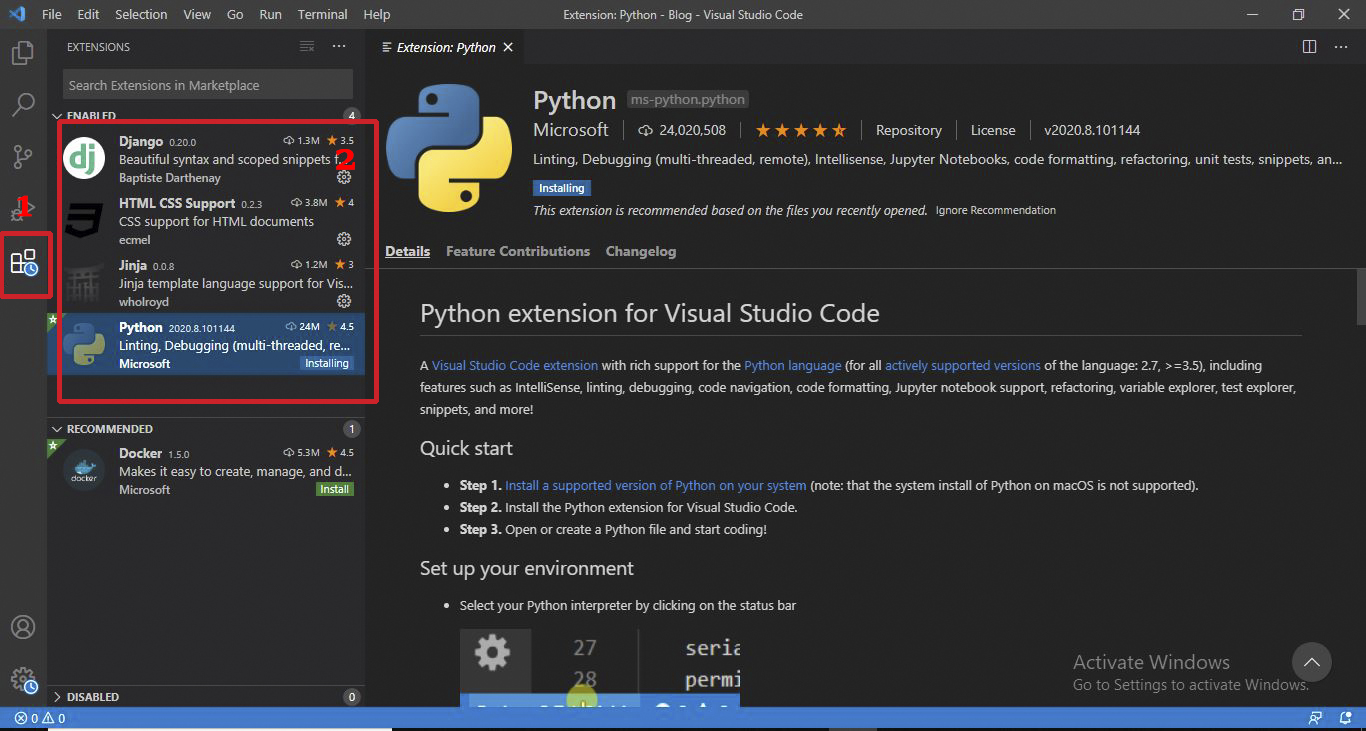 Installation of VS Code Editor