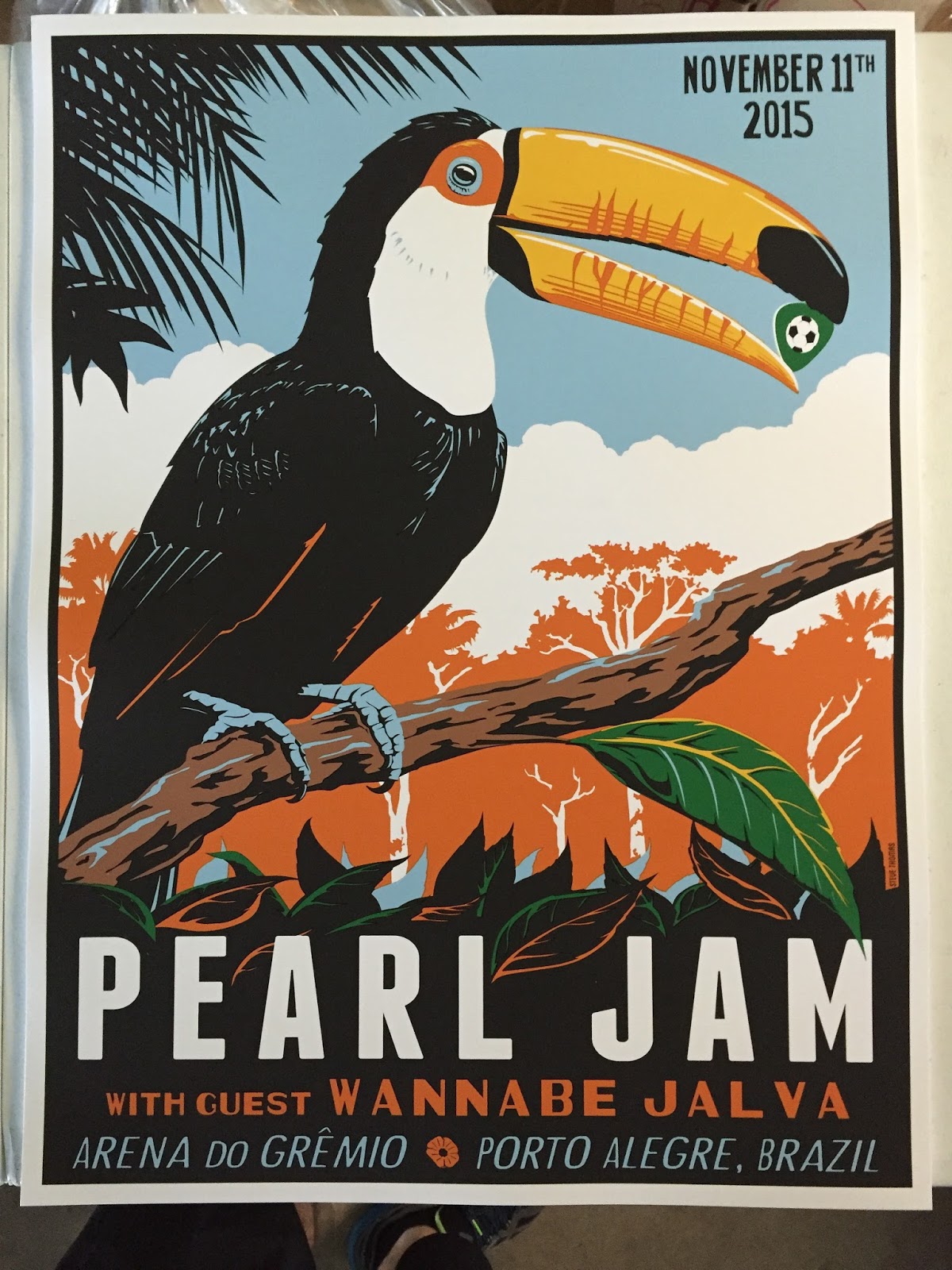 INSIDE THE ROCK POSTER FRAME BLOG: Steve Thomas Pearl Jam Porto Alegre ...