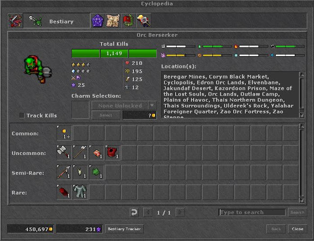 Bestiary - Bestiariusz - Tibia ~ Tibio-Maniak