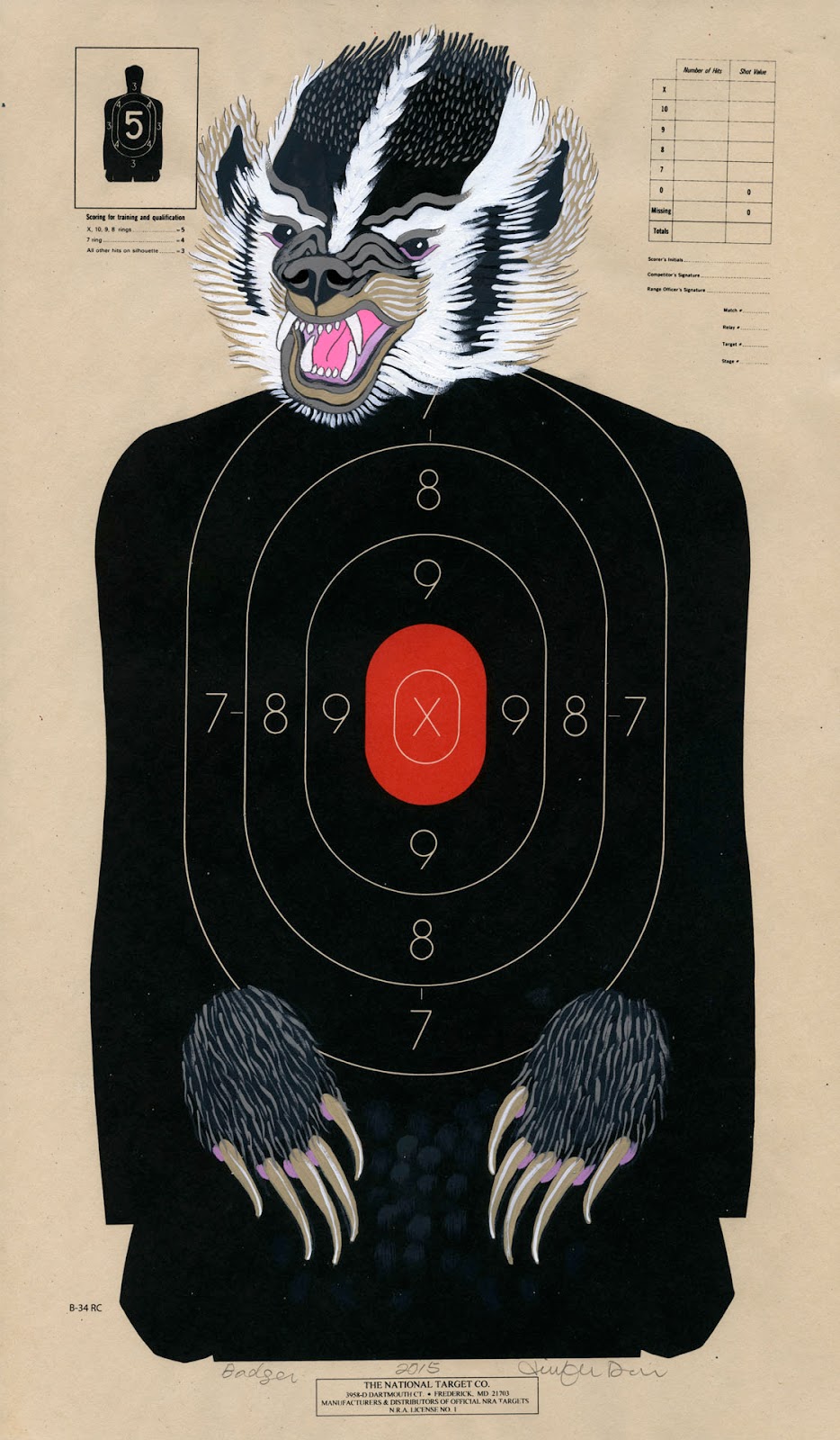 Jennifer Davis Art: Custom Hand-Painted Paper Shooting Targets