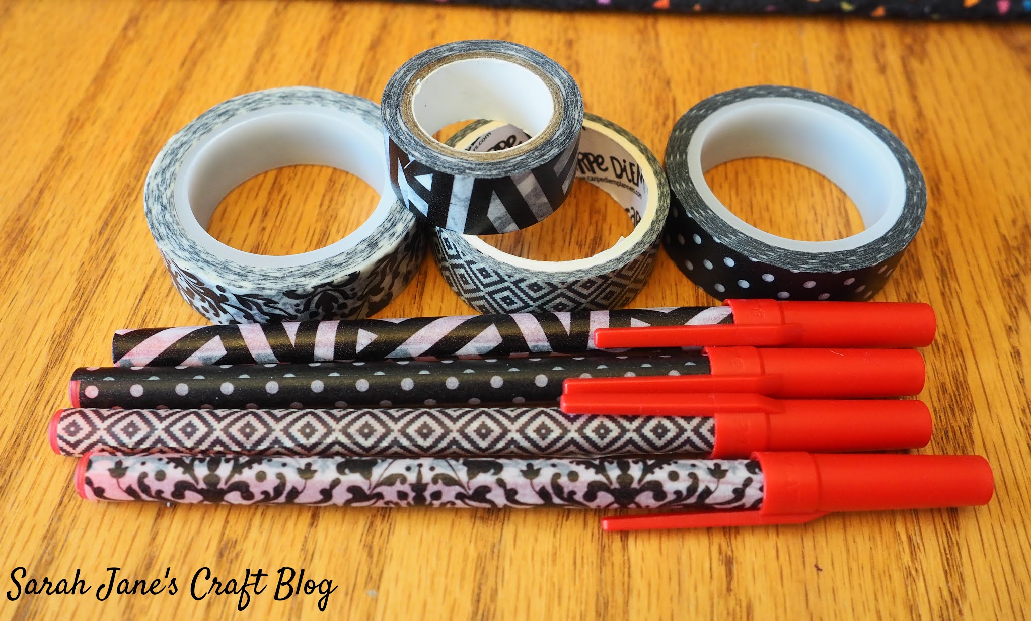 Mod Podge and Washi Tape Stick Pens