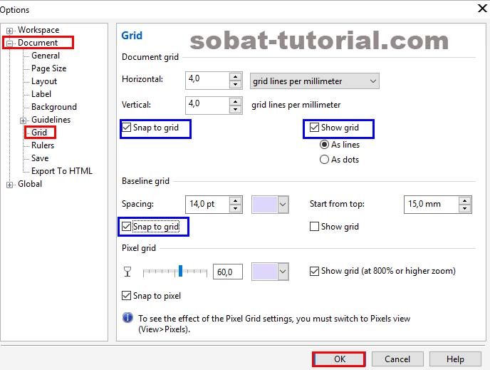 Cara Memunculkan Garis Grid Pada Tampilan Layar Kerja Coreldraw - Sobat ...