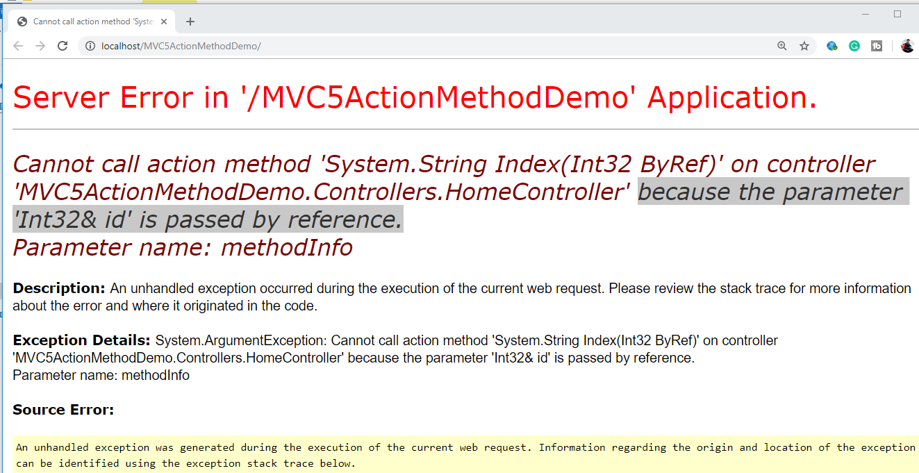 Action Method In Asp Mvc 5 ~ Programming With Shri