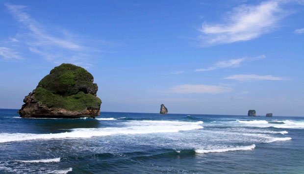 Malang Goa Cina Beach - Marine Nature Tourism