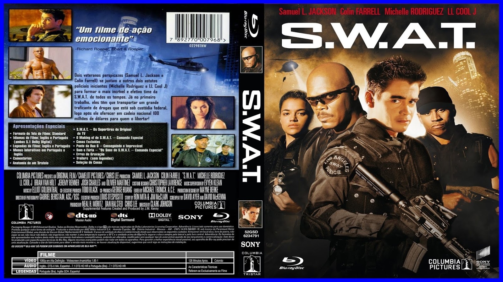 CAPAS DVD-R GRATIS: S.W.A.T - Comando Especial (2003) - Blu Ray