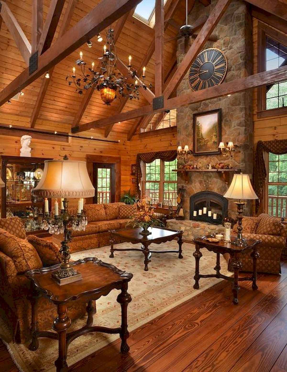 50 Exotic Traditional Fireplace Cabin To Create A Romantic Atmosphere ...