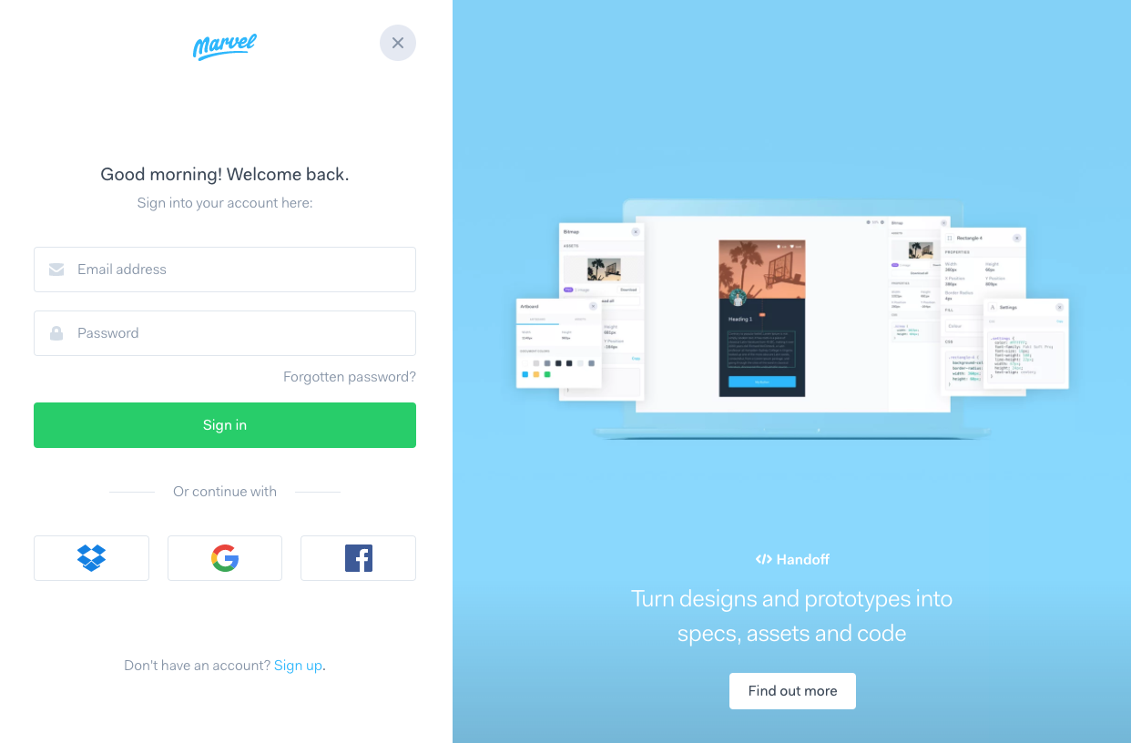 Dropbox login screen - intelligencelily