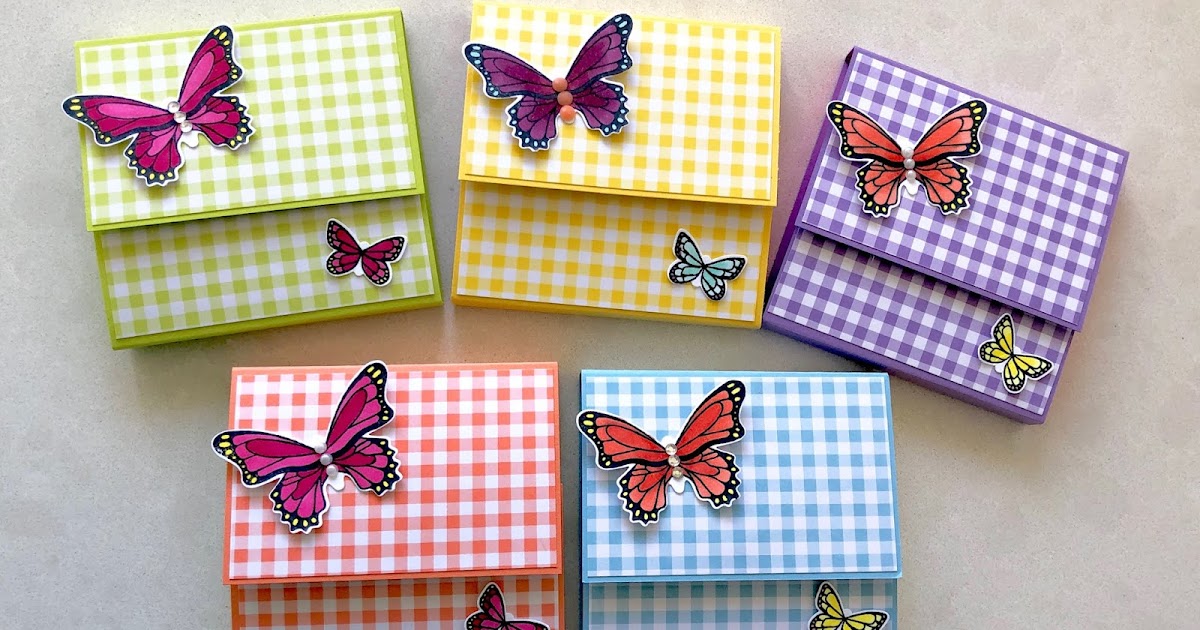 Sticky Note Holders with Butterflies - Handmade by Fiona