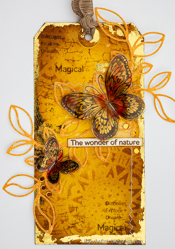 Layers of ink: Shimmering Butterfly Tag