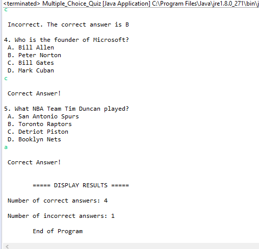 Free Programming Source Codes And Computer Programming Tutorials Multiple Choice Trivia Quiz In