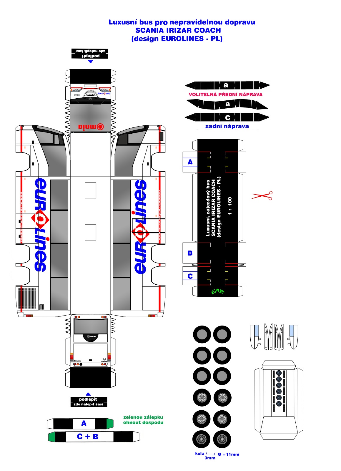Machete din carton: Scania Irizar (PL) - Eurolines