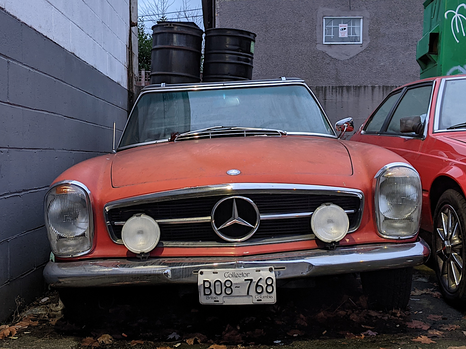 Old Parked Cars Vancouver: quad rectangular headlights