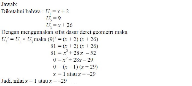 Pengertian dan Rumus Deret Geometri dan Contoh Soal Deret Geometri