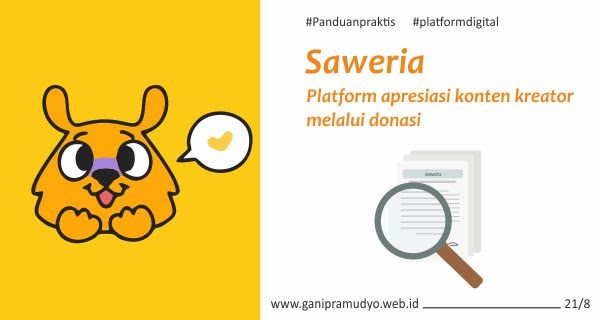 Saweria - donasi ke kreator Blog - Ganipramudyo.web.id