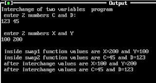 3) Write a program that will interchange two values. Use call by value ...