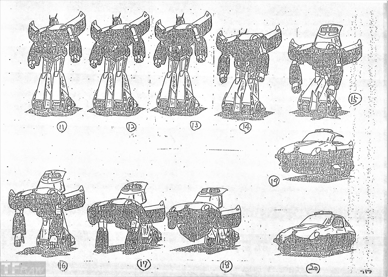 Transformers G1 Model Sheets
