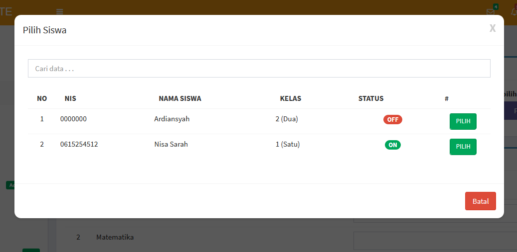 Menampilkan Tabel Data Pada Modal Bootstrap