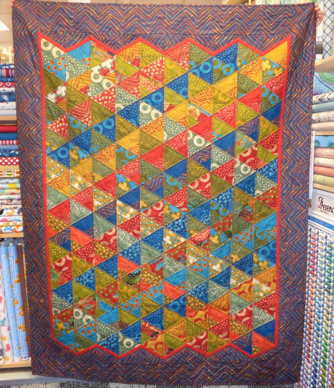 Angie Quilts: 60 Degree Triangle... I love it!