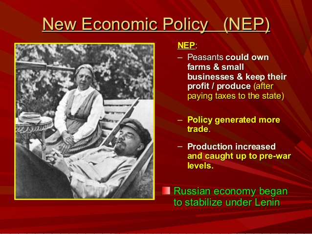 New Economic Policy - 100 years from the Russian Revolution