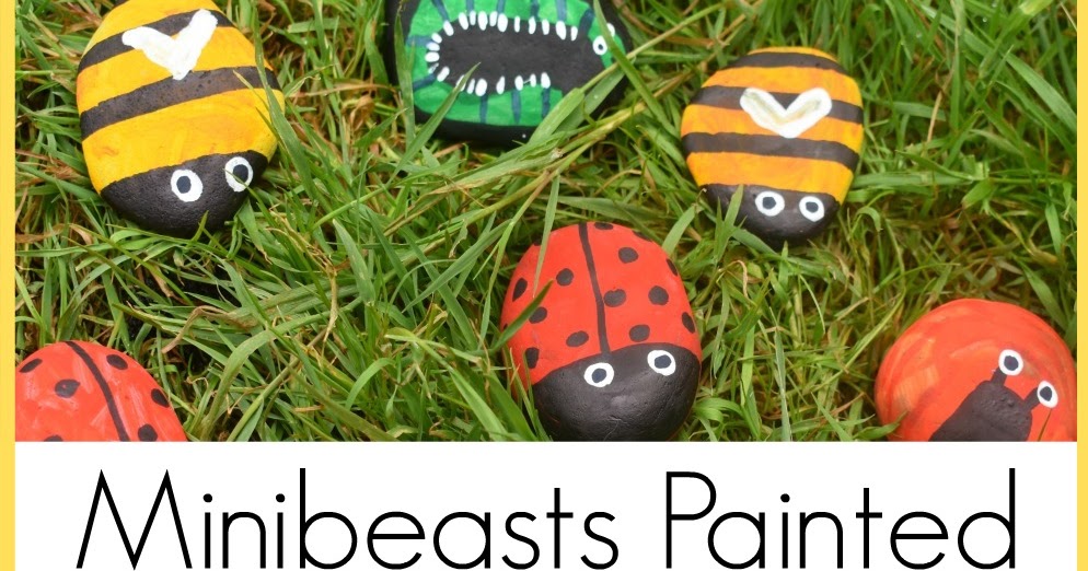 Minibeasts Painted Rocks Craft - Whimsical Mumblings