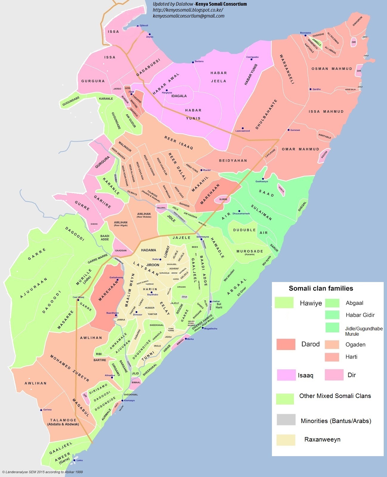 KENSOM (KENYA SOMALI CONSORTIUM): SOMALI CLANS DISTRIBUTION IN THE HORN ...