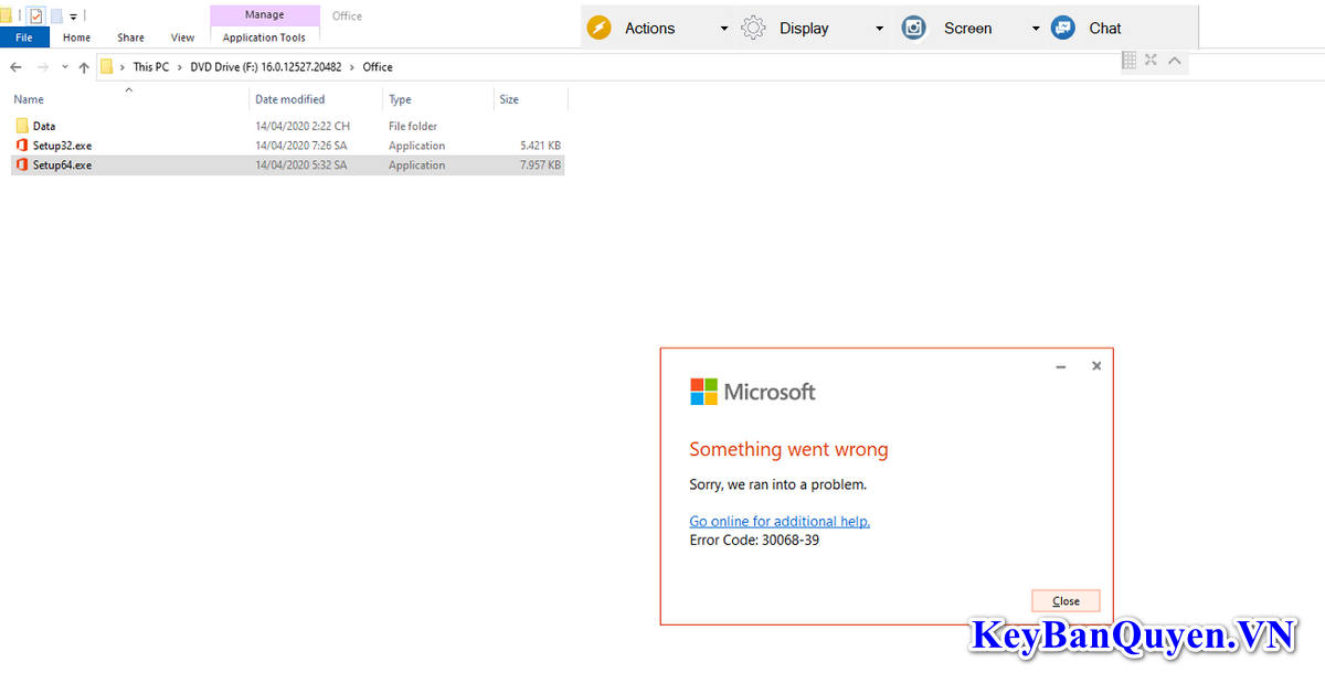 Hướng dẫn sửa lỗi : Sorry , we ran into a problem khi cài Microsoft ...