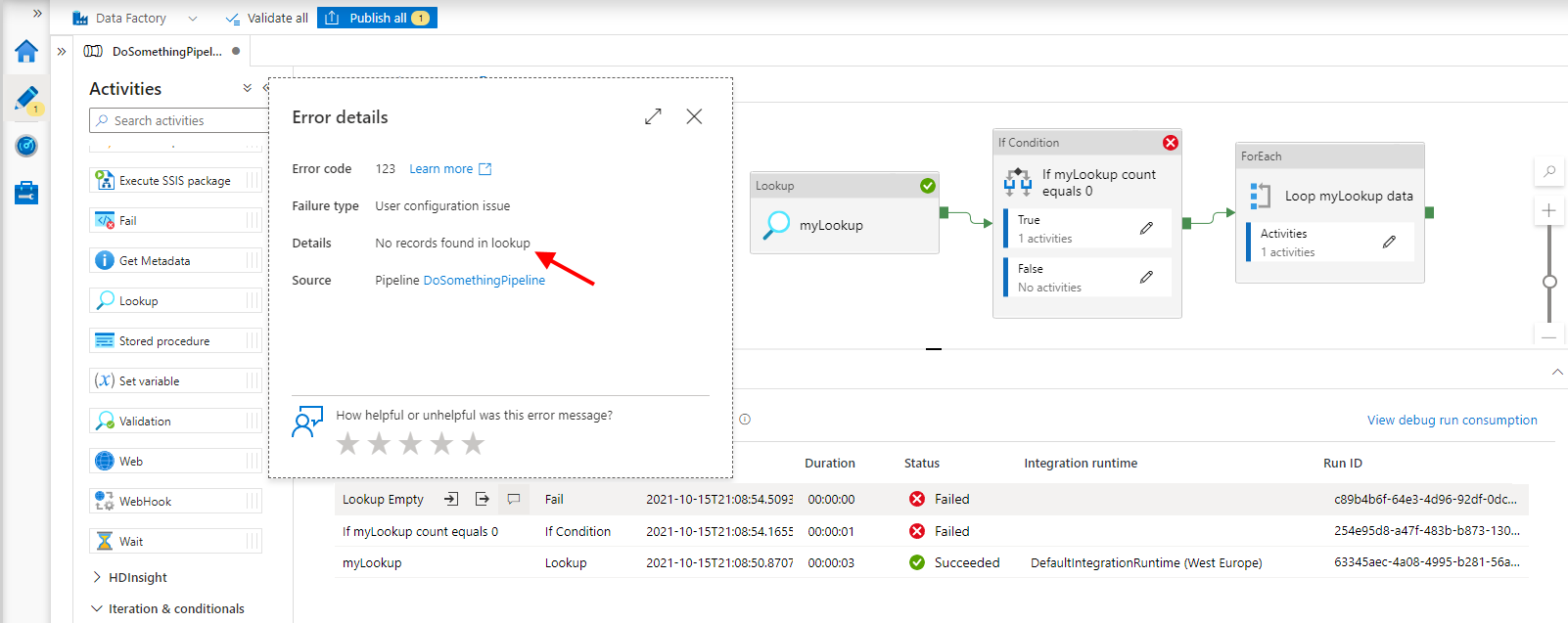 Microsoft BI Tools: ADF Snack - Fail pipeline on purpose Microsoft BI Tools: ADF Snack - Fail pipeline on purpose