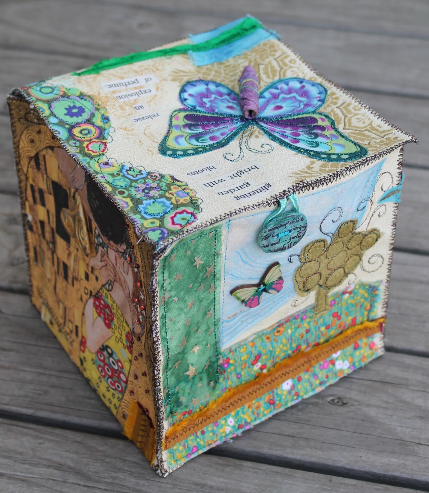 All of Me: Klimt in the Garden Mixed Media Collage Box