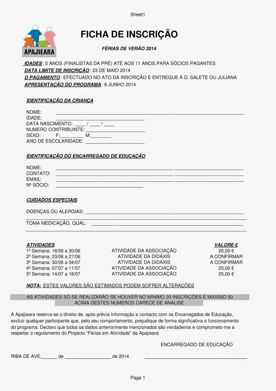 APAJIEARA - Associação de Pais e Amigos do J.I. e Escola da Avenida ...