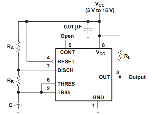 How 555 Timer works in Astable Multivibrator Mode with Simulation | ee-diary