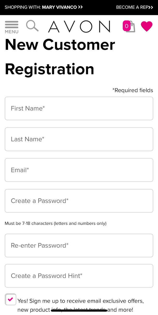 How To Create Your AVON Account When Shopping With Your AVON ...