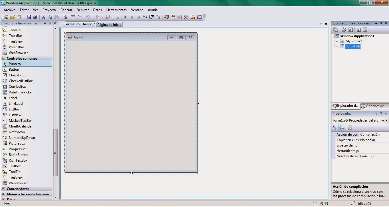 Programación en Visual Basic : IDE de Visual Basic