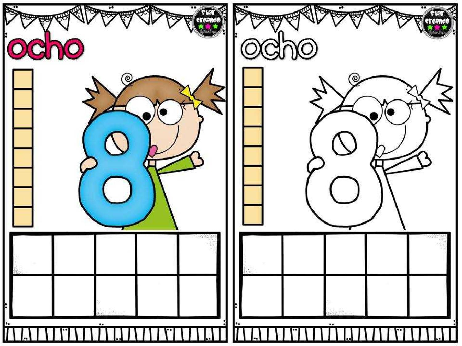 Fichas de Primaria: Cuenta y colorea números del 1 al 20