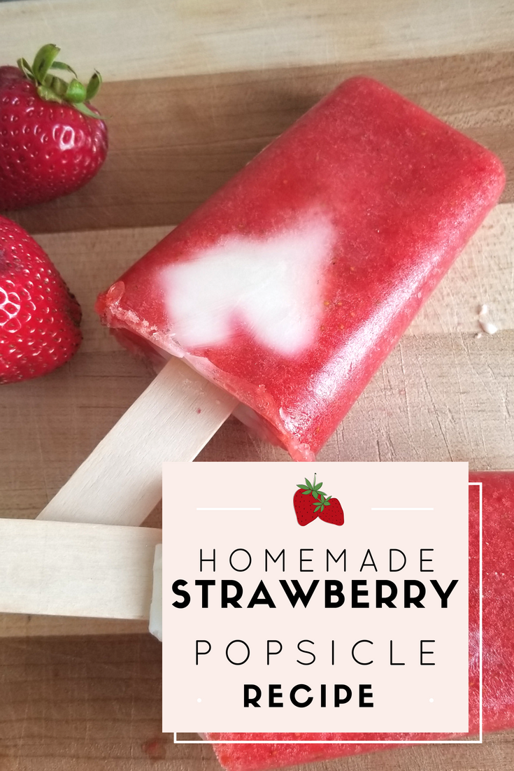 Homemade Strawberry Popsicle