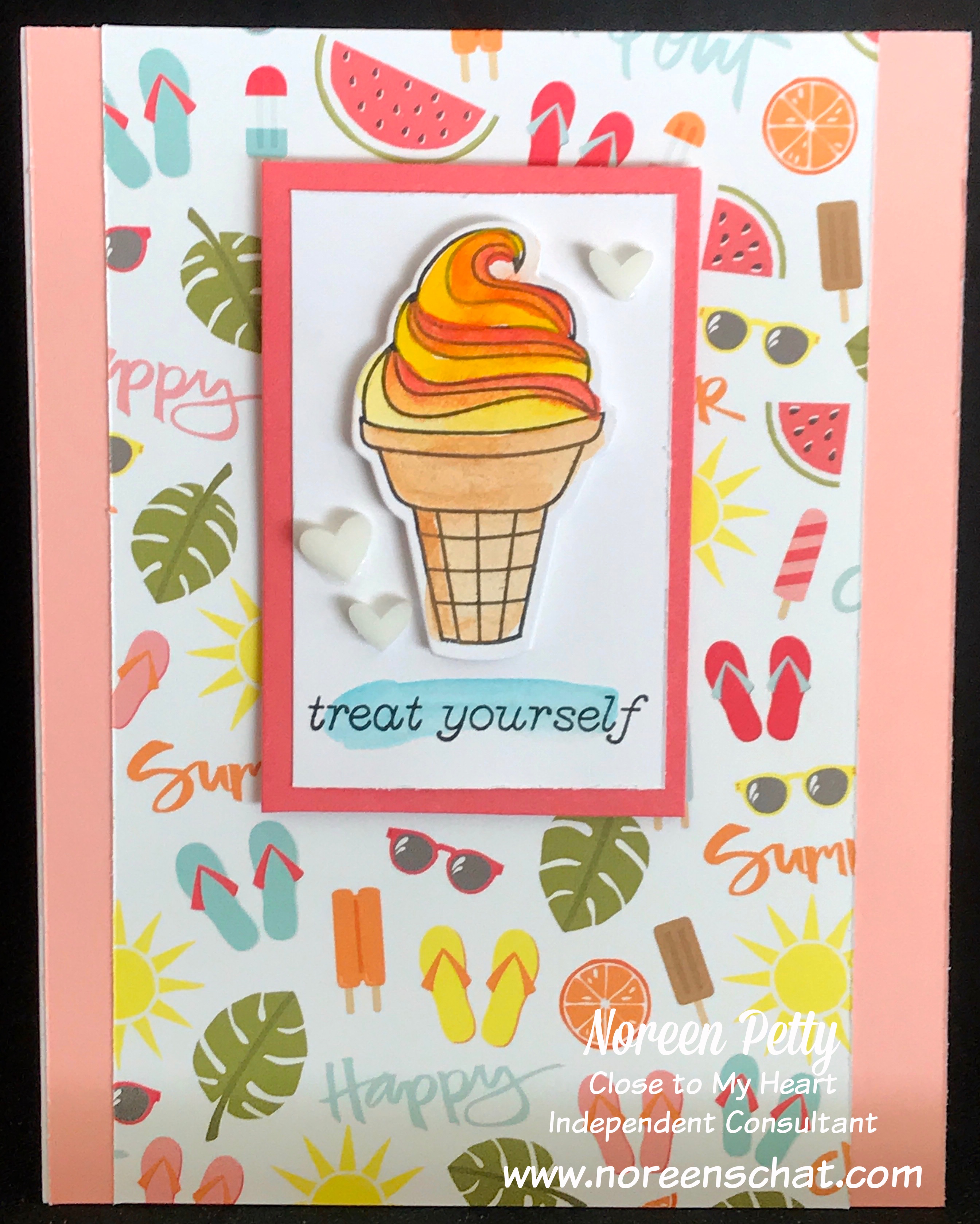 Noreen's Scrap N Chat: CTMH Summer Vibes Treat Yourself Card
