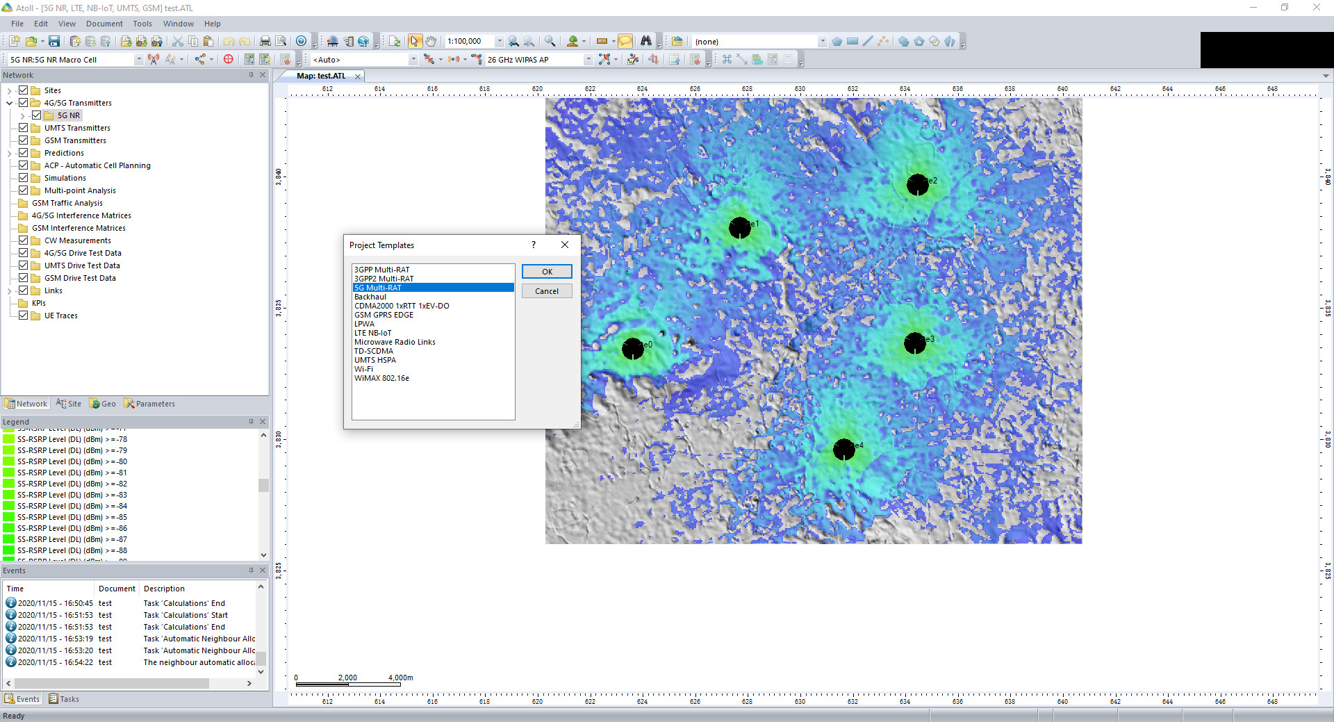 Software Solution: Forsk Atoll 3.4.0 , support 5G NR