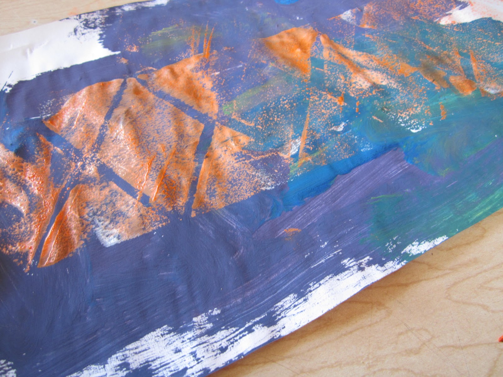 art and soul preschool: Print Making with Patterned Paint Rollers