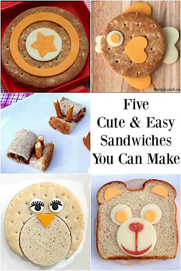 Five Cute Easy Sandwiches You Can Make
