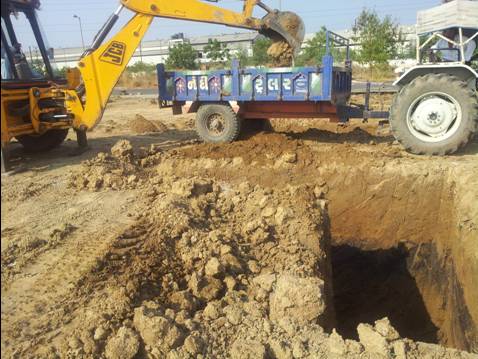 Footing Excavation for Foundation of Manufacturing Plant