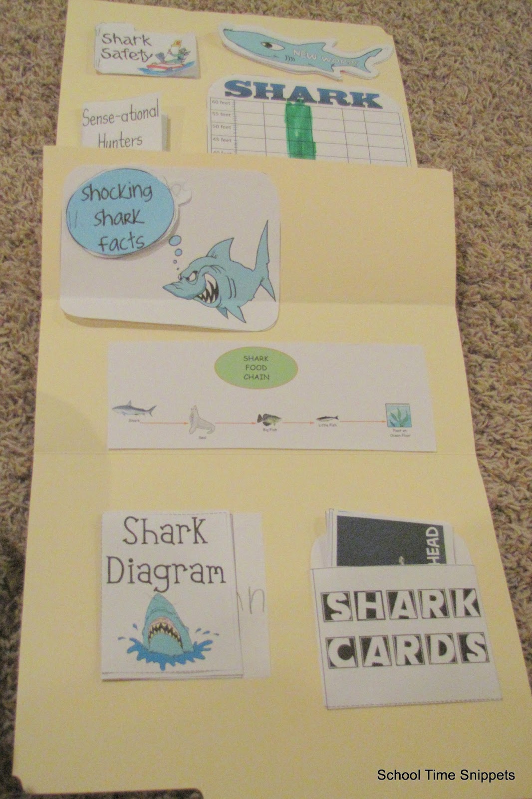 Make Your Own Shark Lapbook | School Time Snippets